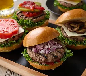 RASTELLI'S 4 Oz. Black Angus Triple Blend Beef Burgers - One-color