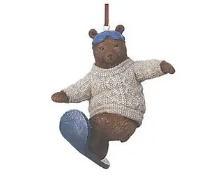 MELROSE Skate And Snowboard Bear Ornament