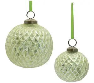 MELROSE Textured Glass Ball Ornament - One-color