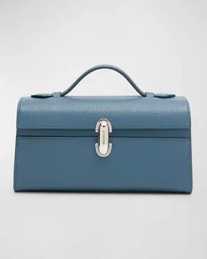 Savette Savette Symmetry Pochette Leather Top-Handle Bag - Ocean