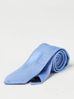 Michael Kors Michael Kors Jacquard Monogram Silk Neck Tie Blue
