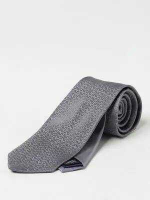 Michael Kors Michael Kors Jacquard Monogram Silk Neck Tie Grey