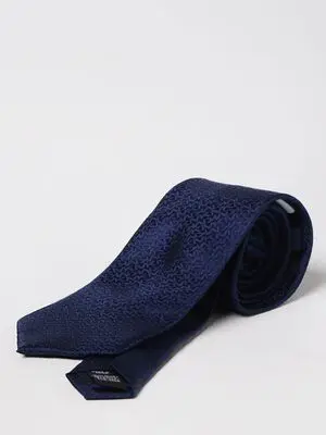 Michael Kors Michael Kors Jacquard Monogram Silk Neck Tie Navy