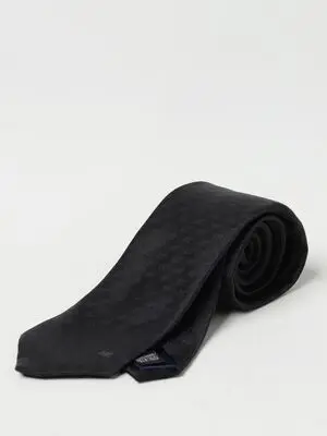 Michael Kors Silk Neck Tie With Mk Jacquard Monogram - Black
