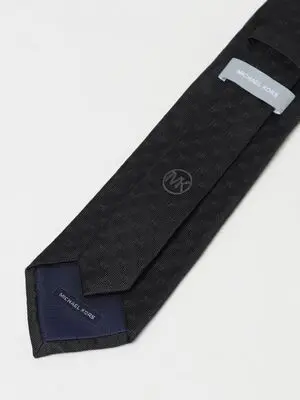 Michael Kors Silk Tie With Jacquard Monogram - Black