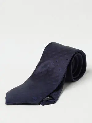 Michael Kors Michael Kors Silk Tie With Jacquard Monogram Blue