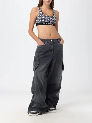 Palm Angels Wide Leg Cargo Jeans