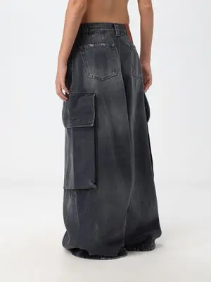 Palm Angels Wide Leg Cargo Jeans