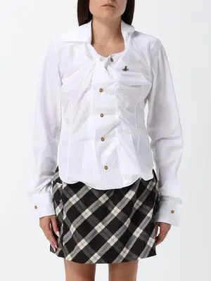 VIVIENNE WESTWOOD Cotton Ruched Shirt - White