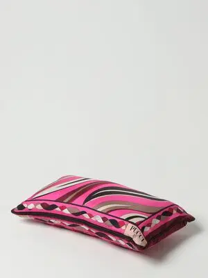 Emilio Pucci Cushion In Printed Silk - Pink