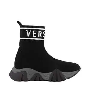 Versace Squalo High Top Sneakers - Black