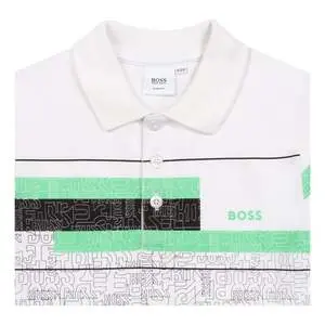 BOSS & Green Logo Polo - White