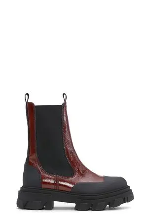GANNI Cleated Mid Chelsea Boots