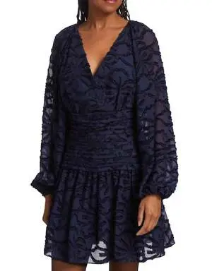 Tanya Taylor Eva Dress In Navy - Blue