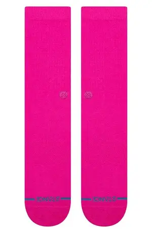 Stance Icon Crew Socks - Fuchsia