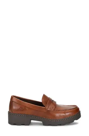 BØRN Carrera Platform Loafer - Brown Leather