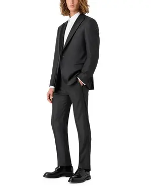 Emporio Armani G Line Regular Fit Single Breasted Peak Lapel Tuxedo - Solid Dark
