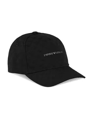 Emporio Armani Logo Baseball Cap - Solid Blac
