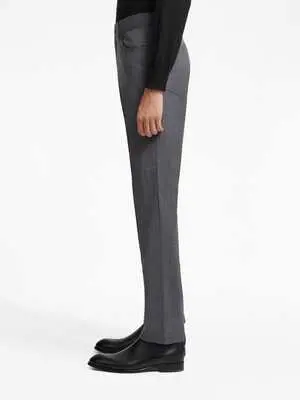 Zegna Roccia Stonewashed Wool Trousers - Grey