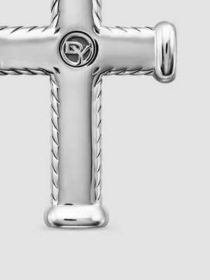 David Yurman Chevron Cross Pendant With Pave Diamonds