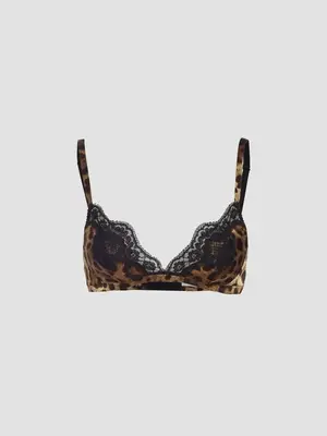 Dolce & Gabbana Silk-blend Triangle Bra