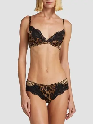 Dolce & Gabbana Silk-blend Triangle Bra