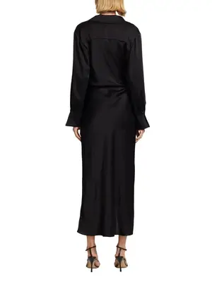 Simkhai Talita Draped Front Maxi Dress - Black