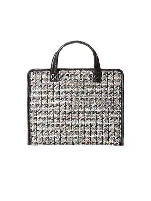 Mz Wallace MZ Wallace Tweed Box Tote Bag - Neutral