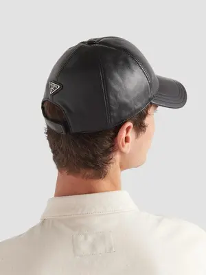 Prada Nappa Leather Baseball Cap