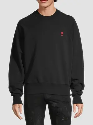 AMI Paris De Coeur Logo Sweatshirt - Noir