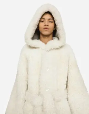 Dolce & Gabbana Shearling Hooded Coat