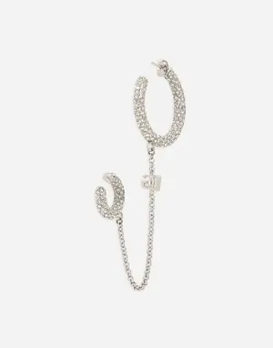 Dolce & Gabbana Rhinestone Earring With Chain