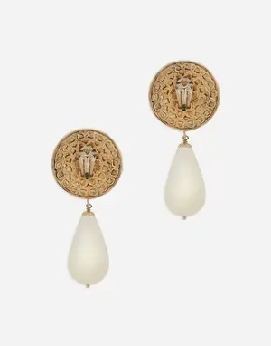 Dolce & Gabbana Dg Logo Teardrop Pendant Earrings