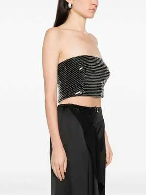 GEMY MAALOUF Sequined Bandeau Top