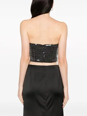 GEMY MAALOUF Sequined Bandeau Top