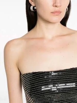 GEMY MAALOUF Sequined Bandeau Top