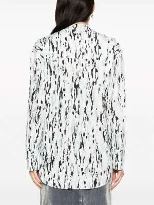 MSGM Graphic-print Cotton Blouse