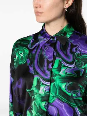 MSGM Graphic-print Long-sleeve Shirt