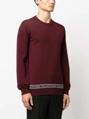 BILLIONAIRE Logo-embroidered Wool-silk Jumper