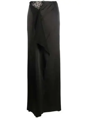 Gemy Maalouf Black Wash Bottoms For Women
