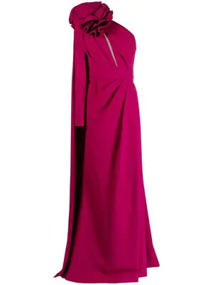 Elie Saab Cady Flower-detailing Dress - Pink