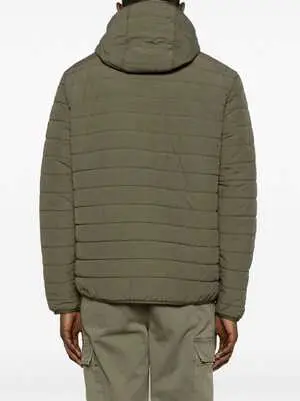 Tommy Hilfiger Logo-embroidered Padded Hooded Jacket - Green