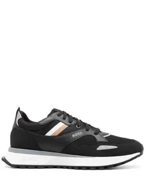 BOSS Striped Lace-up Sneakers - Black