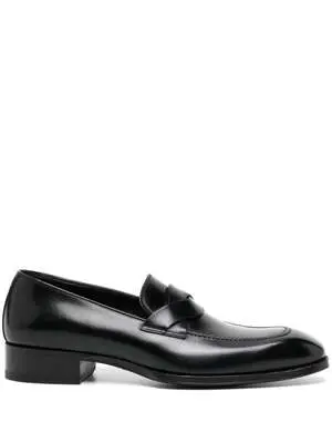 TOM FORD Leather Loafers - Black