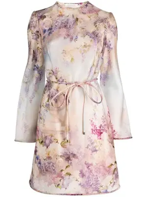 Zimmermann Luminosity Floral-print Silk Mini Dress