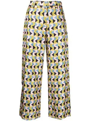 PAULA Ametista Silk Trousers - Green