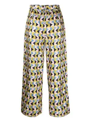 PAULA Ametista Silk Trousers - Green
