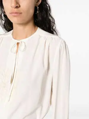 Etro Leaf-embroidered Silk Blouse
