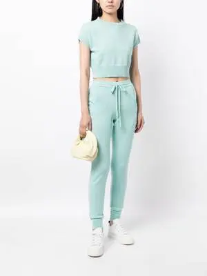 TEDDY CASHMERE Genova Sleeveless Cropped Cashmere Jumper - Blue