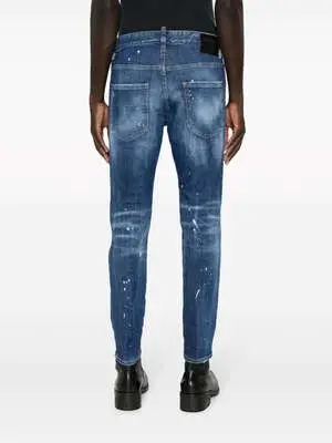 Dsquared2 Distressed Slim-cut Jeans - Blue